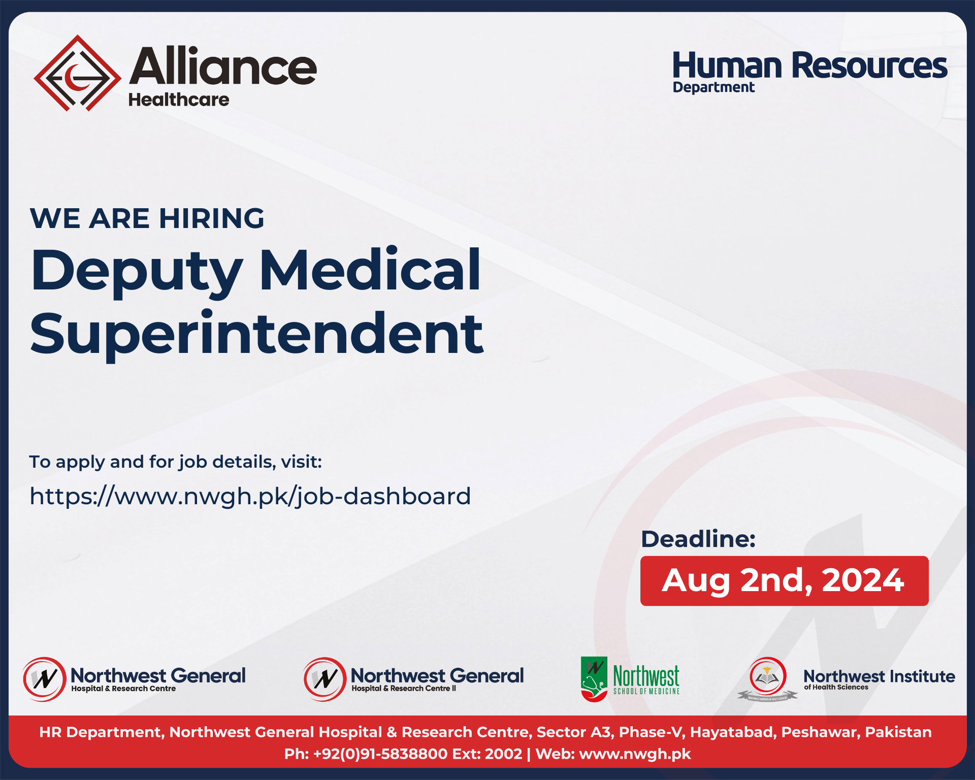 Deputy Medical Superintendent - Northwest General Hospital & Research ...